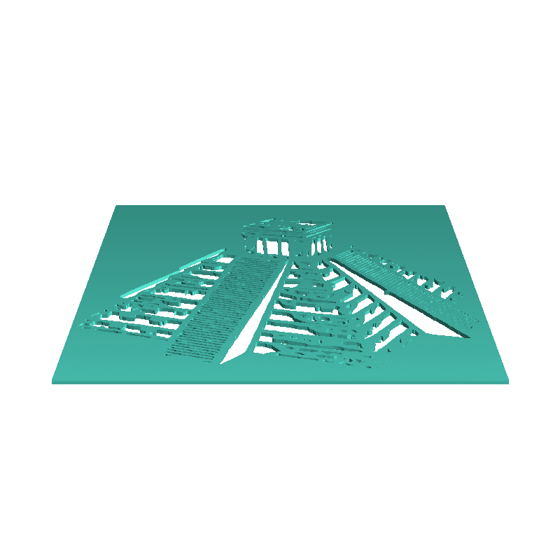 Free Digital Art STL Download - Mesoamerican pyramid stencilby SMT_M 🦊