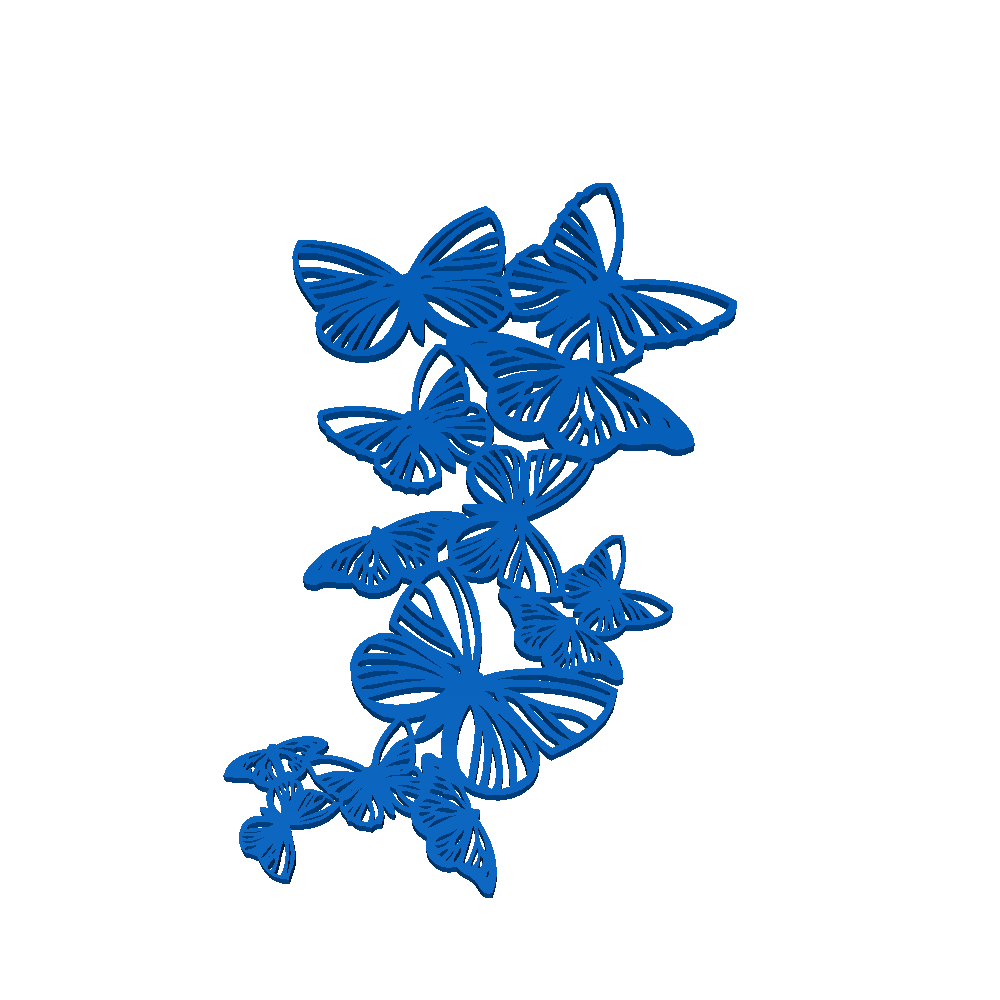 3D Printer Files | 3MF File | butterfly wallart | Creality Cloud