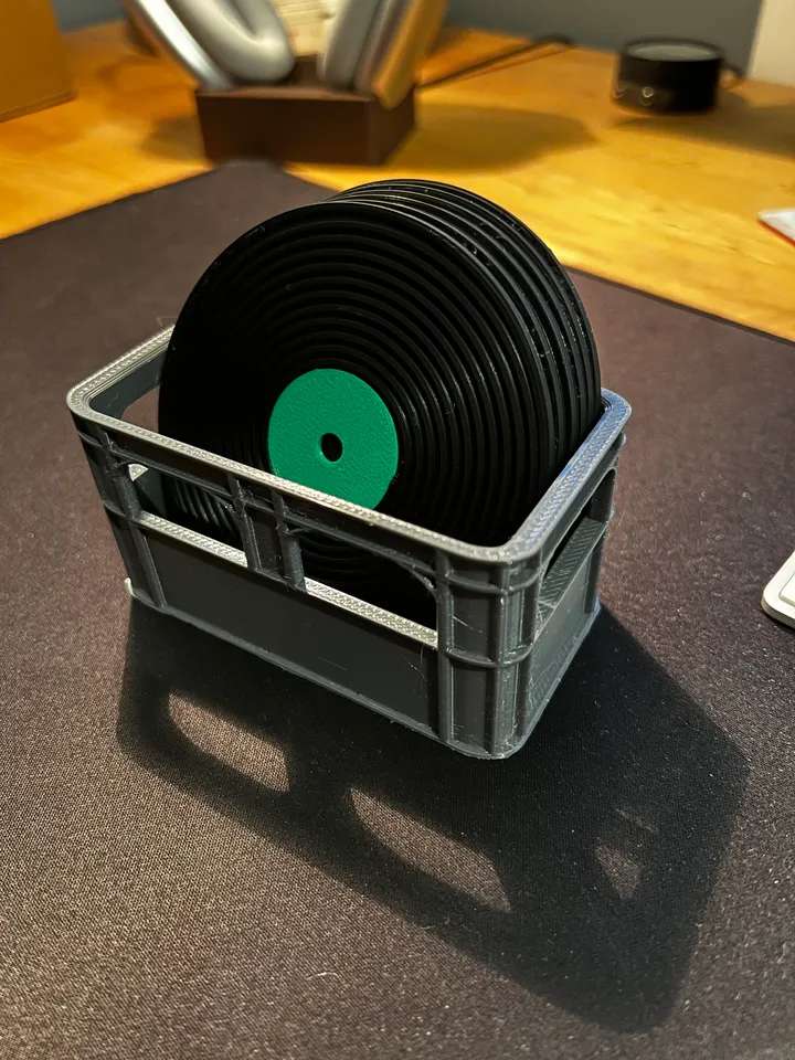 3D Printer Files | 3MF File | Record coaster crate | Creality Cloud