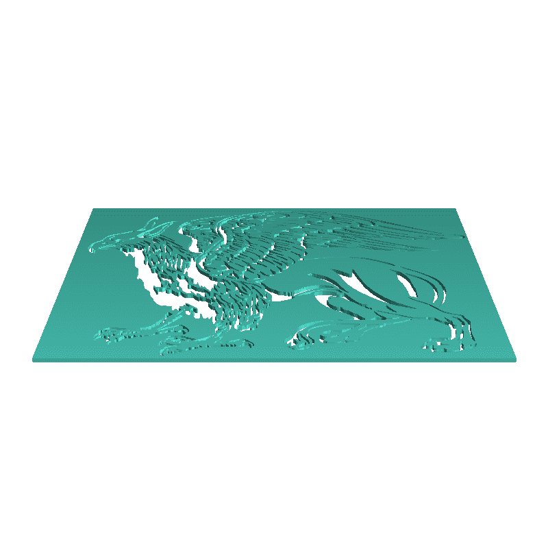 Free Digital Art STL Download - Griffin stencil 2by SMT_M 🦊