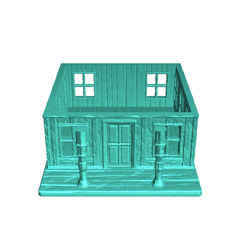 Other STL Download - Modern house with double-column entrance canopy (5 ...