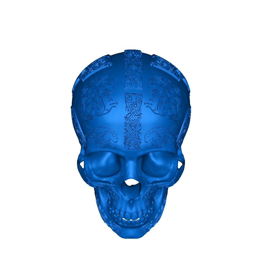 Free Sculptures & Artworks STL Download - Viking Skull from ...