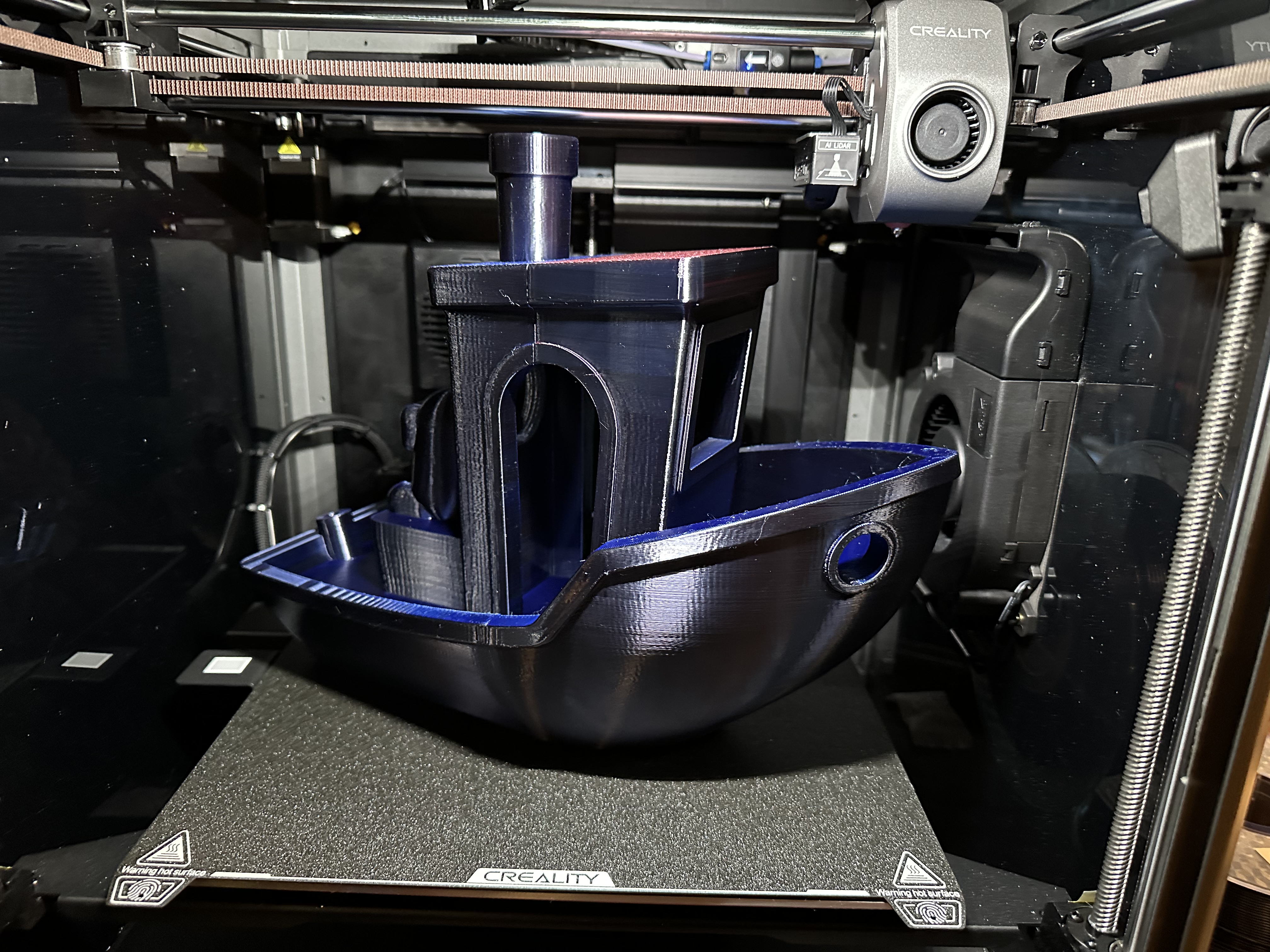 Big benchy sliced and printed in two parts 550% scale k1 max took ...