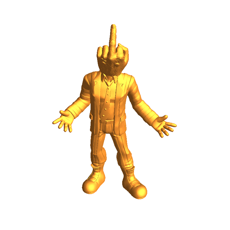 Characters & Creatures STL Download - mr middle fingersby Don Barton