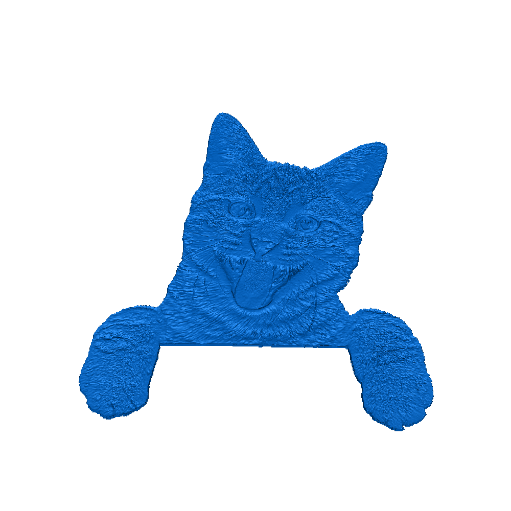 Digital Art STL Download - gato loco cat crazyby Muu