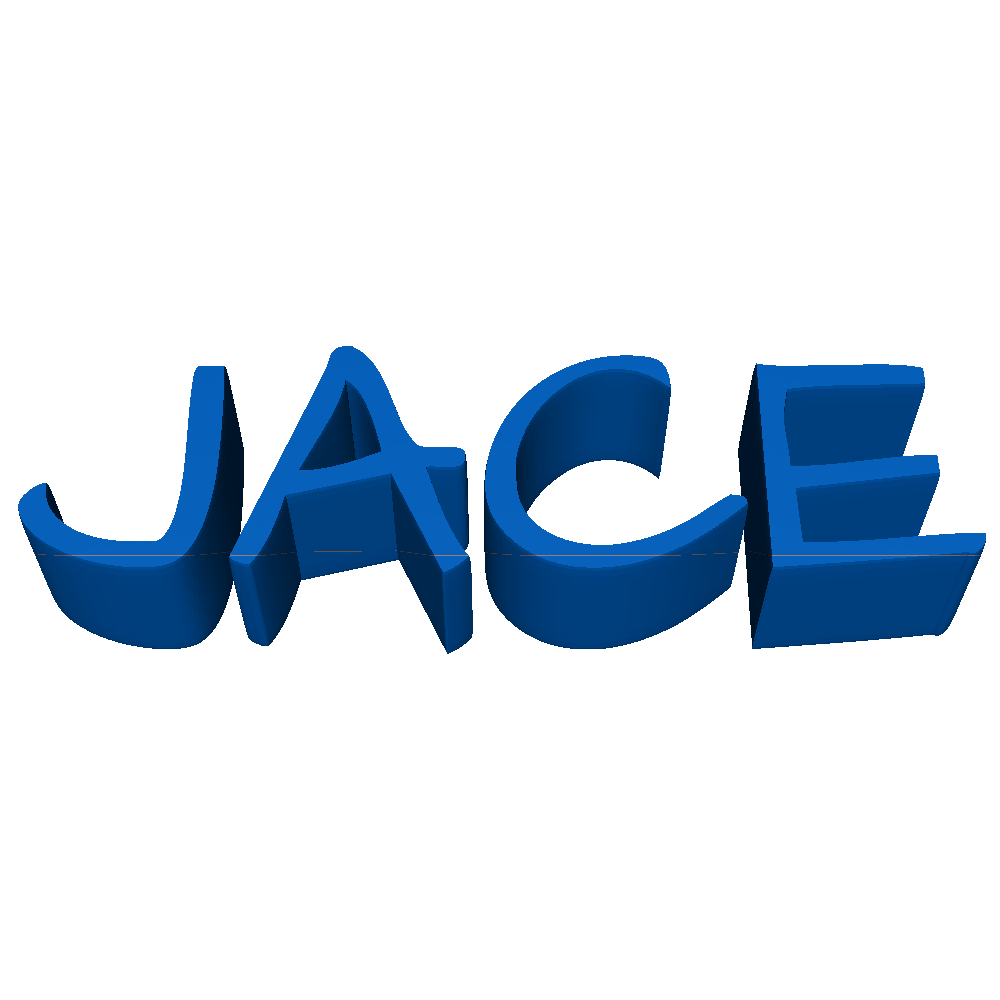 Soporte de pared Nombre - JACE | 3D models download | Creality Cloud