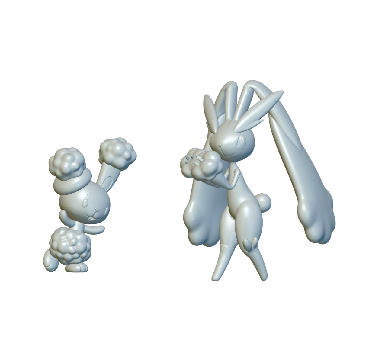 Pokemon Buneary & Lopunny (#427 & #428) - 3D Printing! | 3D models ...