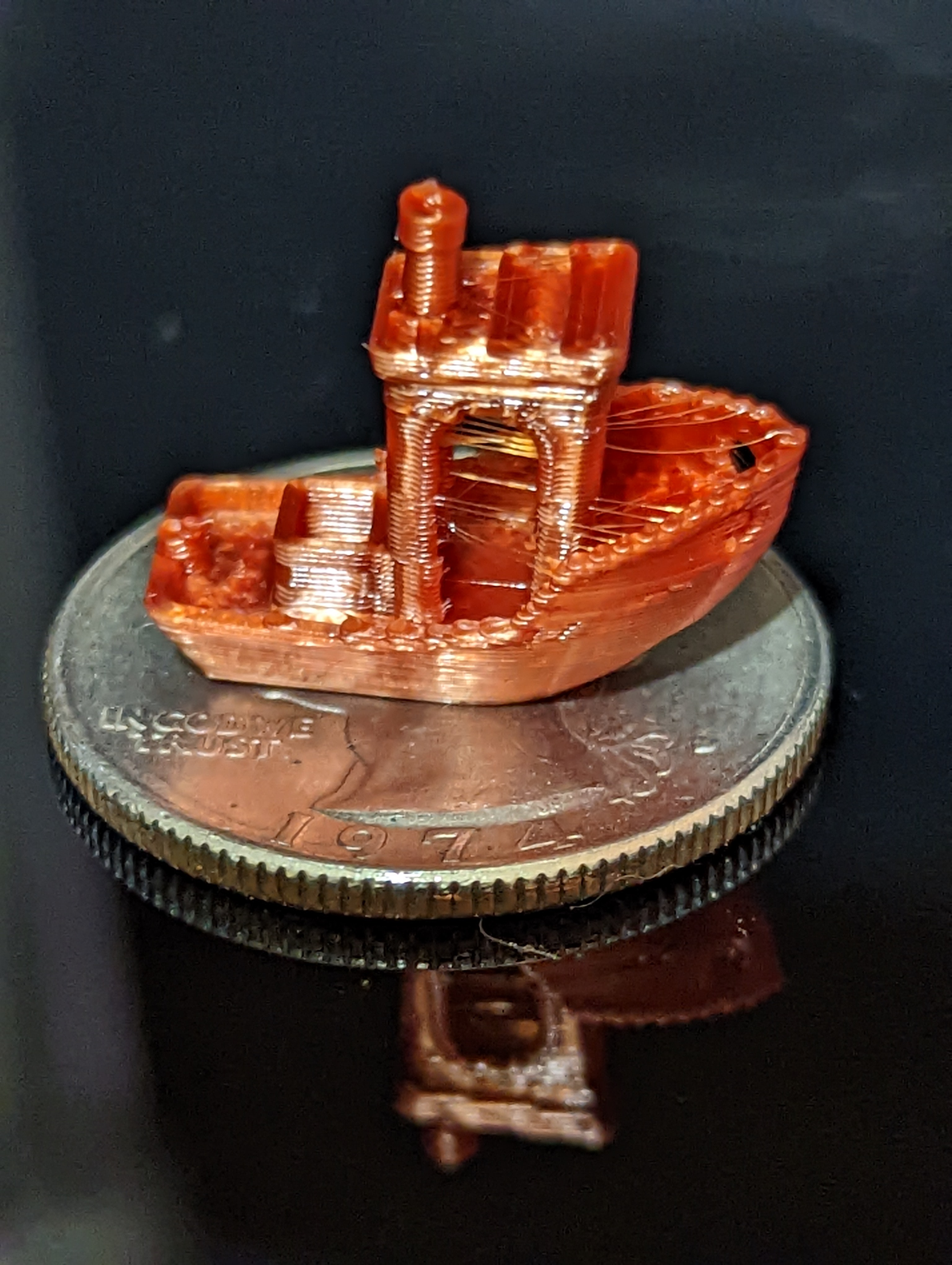 so I wanted to see how small of a benchy test I could print and still ...