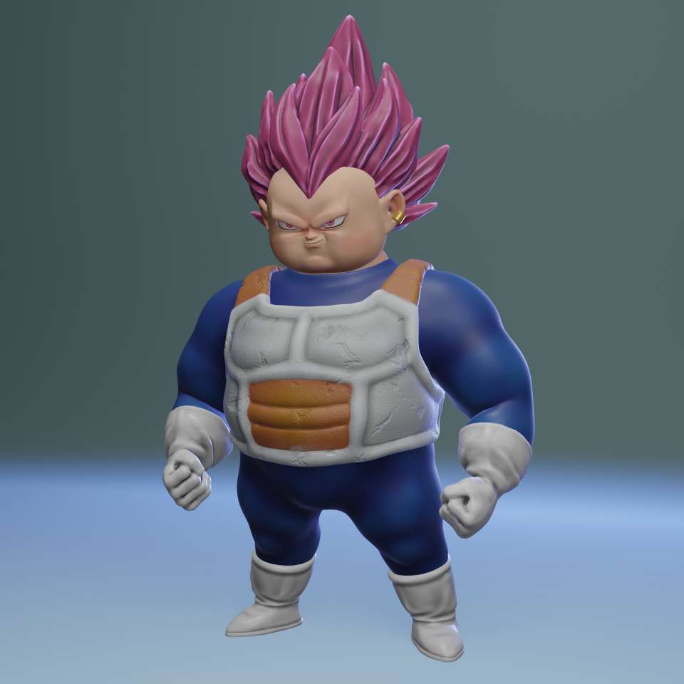 Vegeta Ultra Ego Chubby Fat Figure from Dragon Ball | 3D models ...