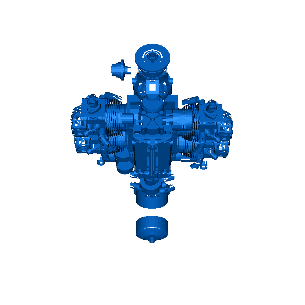 Free Drones & Aircraft STL Download - rotax aircraft engineby Julio Alonso