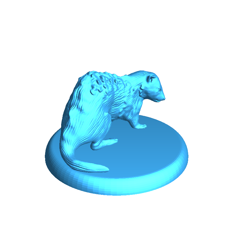 Characters & Creatures STL Download - Ferret Actionby M3DM