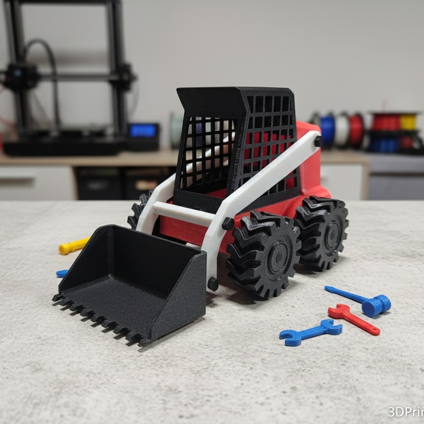 3D Printer Files | 3MF File | Skid-steer loader (Easy print - NO ...