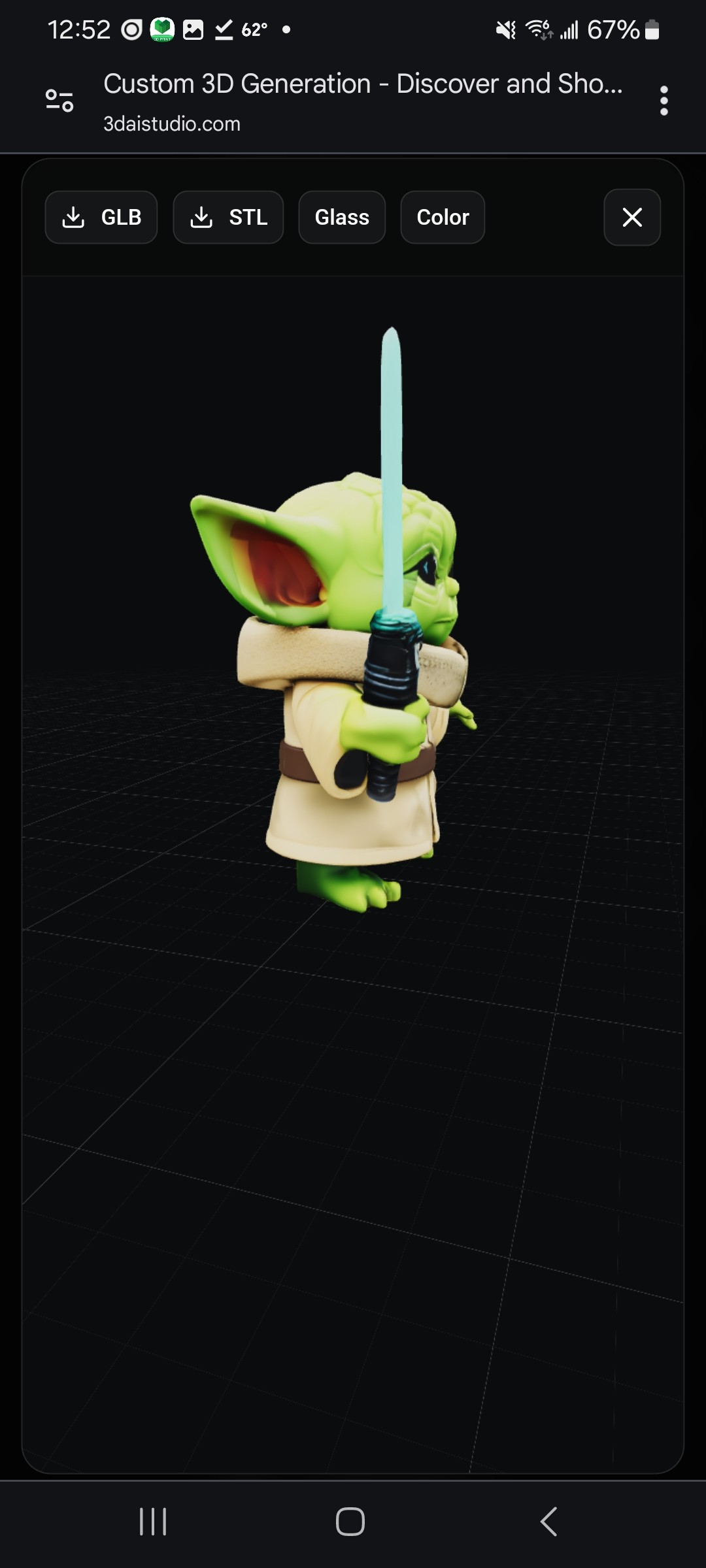 Characters & Creatures STL Download - baby Yoda with saberby Phillip Cox