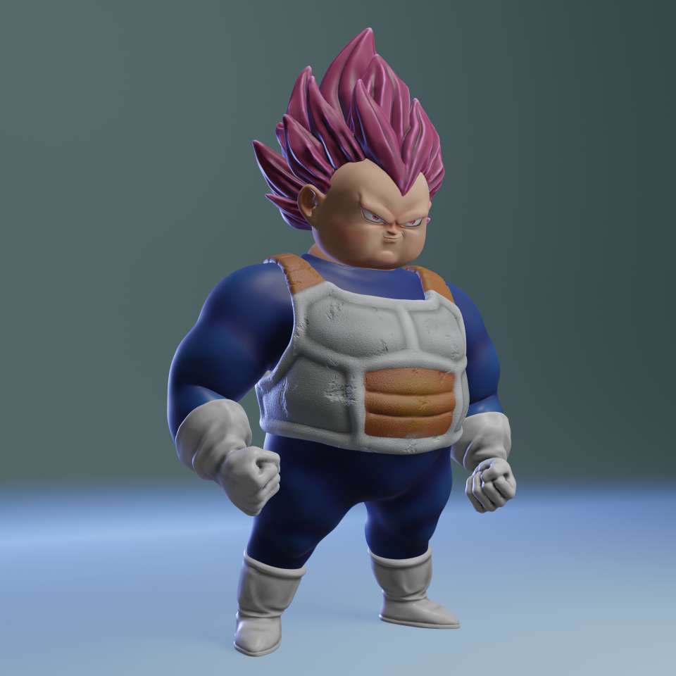 Vegeta Ultra Ego Chubby Fat Figure from Dragon Ball | 3D models ...