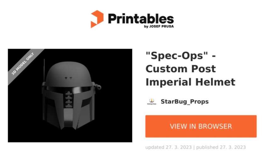 " Spec- ops " custom pos imperial helmet | 3D-Modelle herunterladen ...