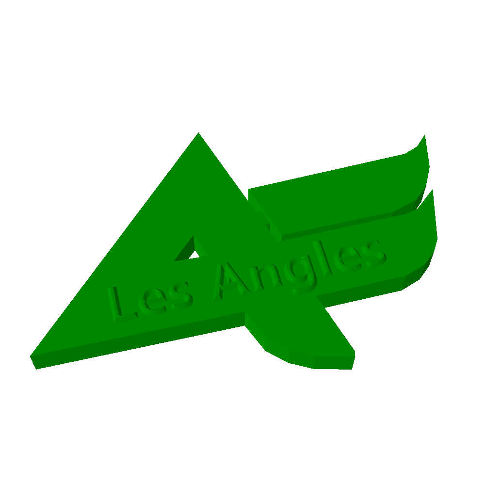 Free Badges & Coins STL Download - Les Angles Logoby OFTMz