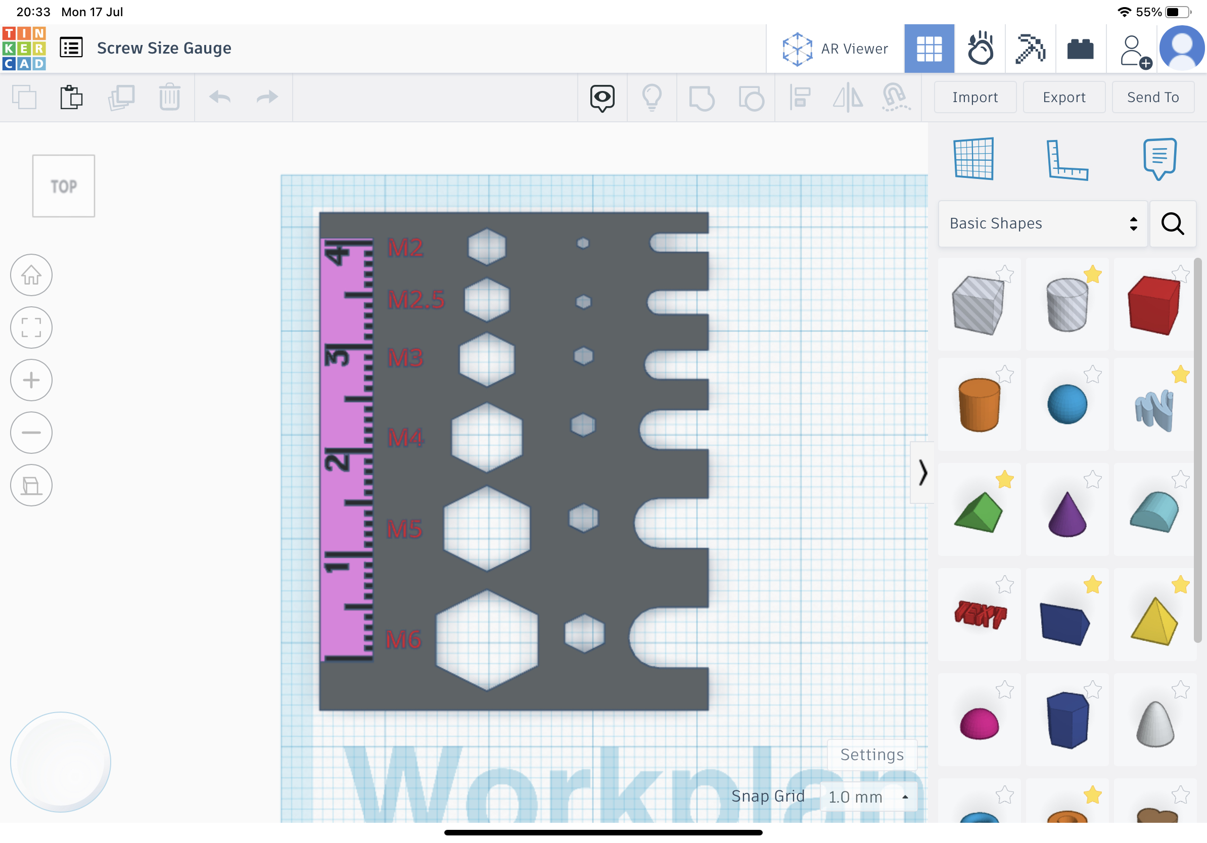 Screw Size Gauge | 3D models download | Creality Cloud