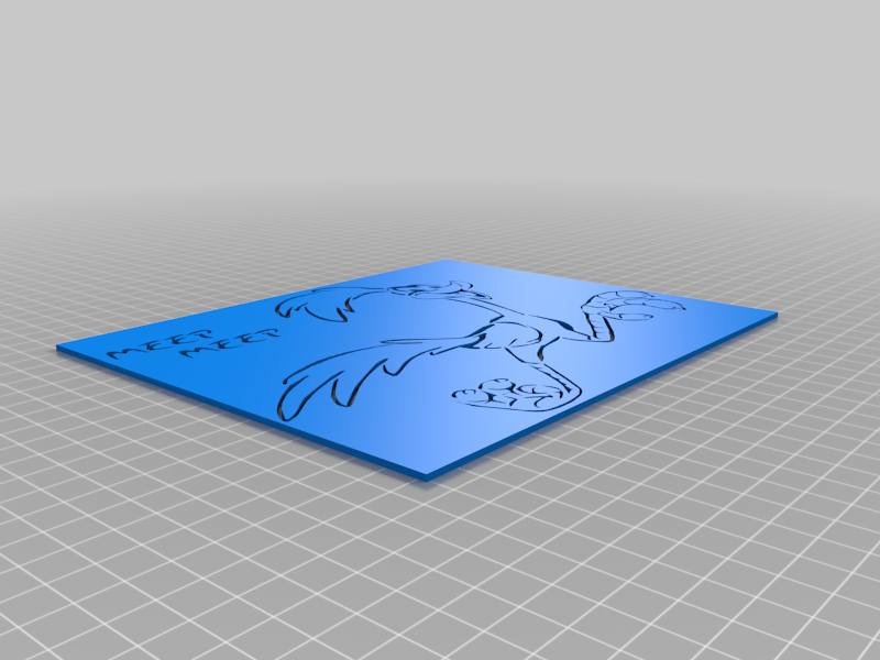 Free Digital Art STL Download - Road Runner stencil 3by SMT_M 🦊