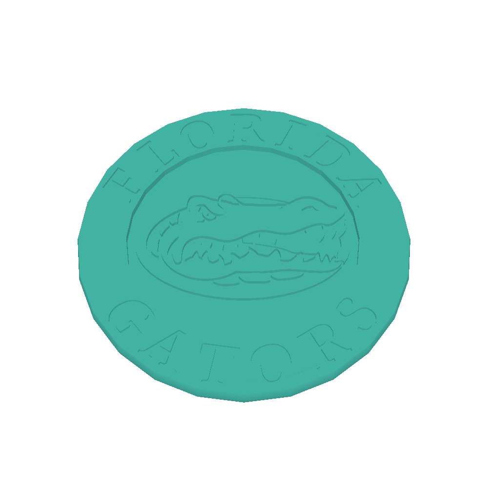 Free Badges & Coins STL Download - Florida gatorby HamieTon
