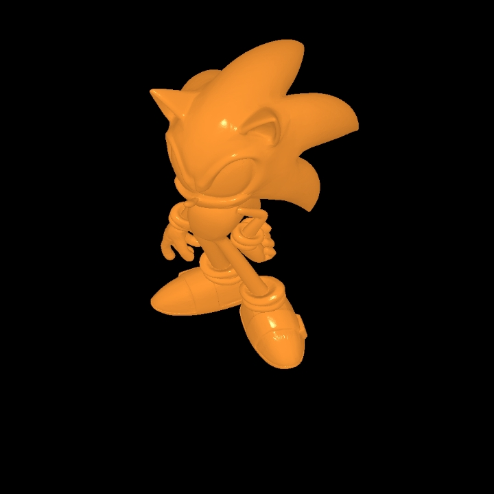 Free Characters & Creatures STL Download - SUPER BLUE SONICby MinhaJ ...