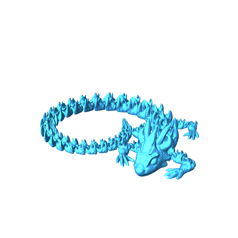 Bendy Beast Print in Place Articulated Dragon | 3D models download ...