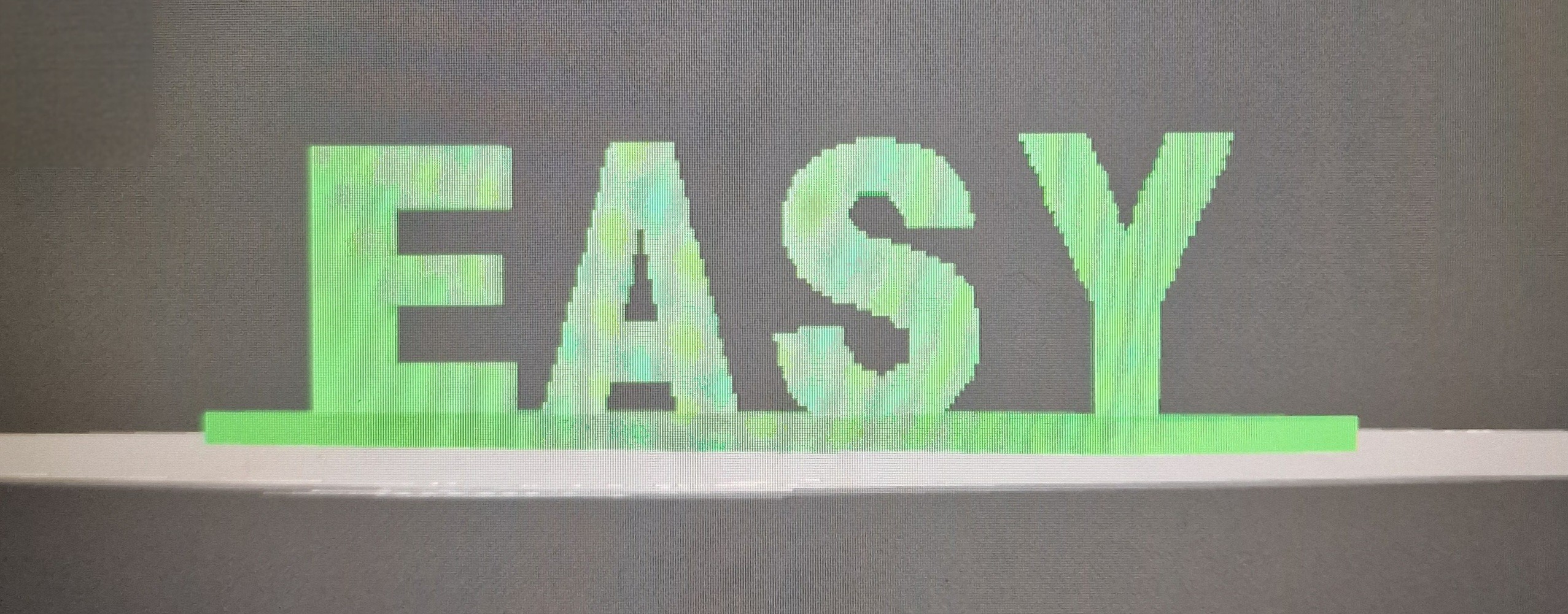EASY-HARD Dual Text Illusion | 3D models download | Creality Cloud