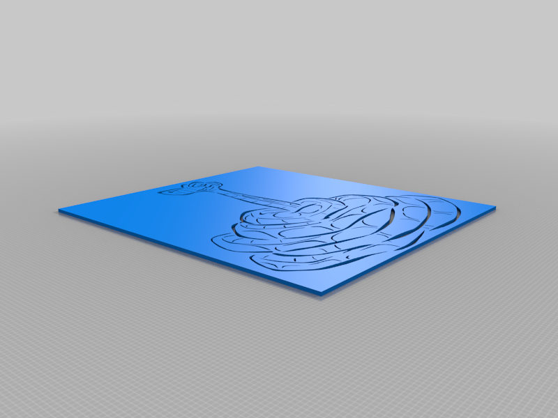 Free Digital Art STL Download - Kaa stencilby SMT_M 🦊