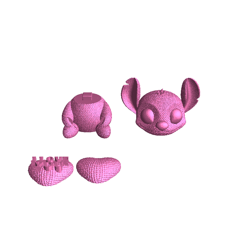 Sculptures & Artworks STL Download - Valentine Crochet Stitch ( No ...