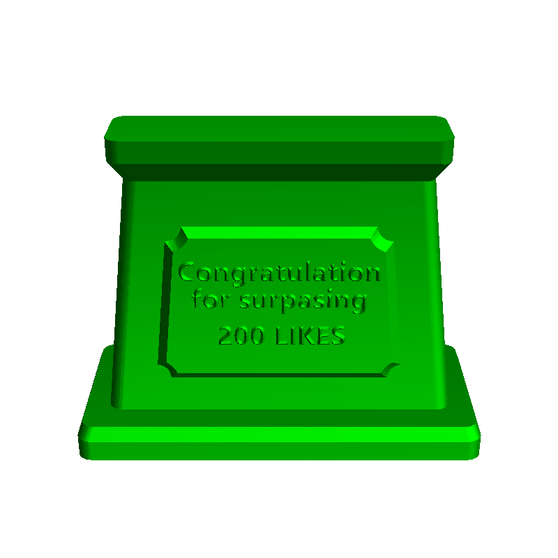 3D Printer Files | 3MF File | The 200 likes Award | Creality Cloud