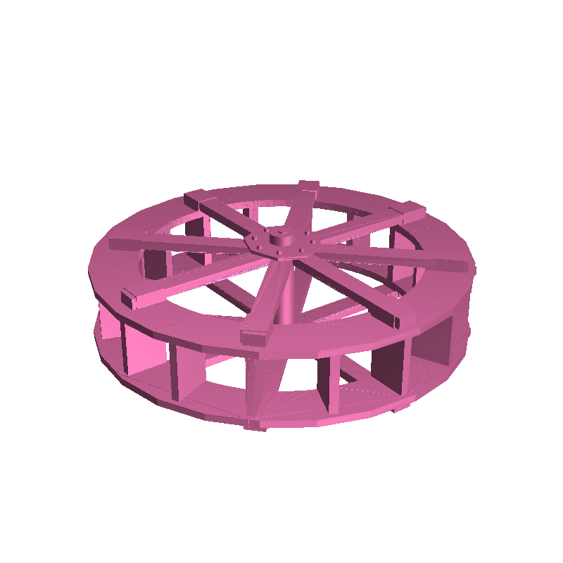 3D Printer Files | 3MF File | Water wheel with support | Creality Cloud