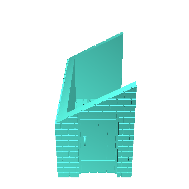 Props & Terrain STL Download - Brick building with two annexes and ...