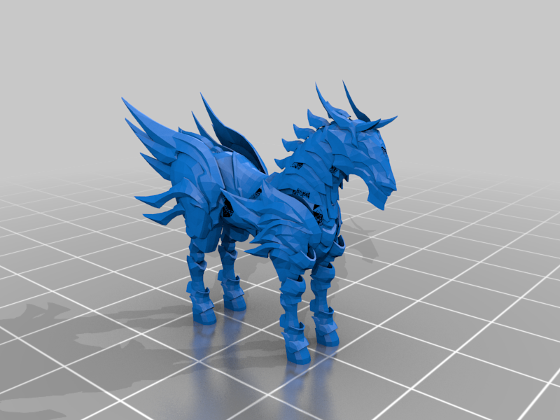 Free Characters & Creatures STL Download - aenarion steed - dnd - magic ...