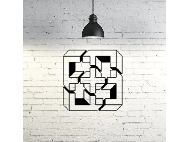 Broken square Wall Sculpture 2D | 3D models download | Creality Cloud