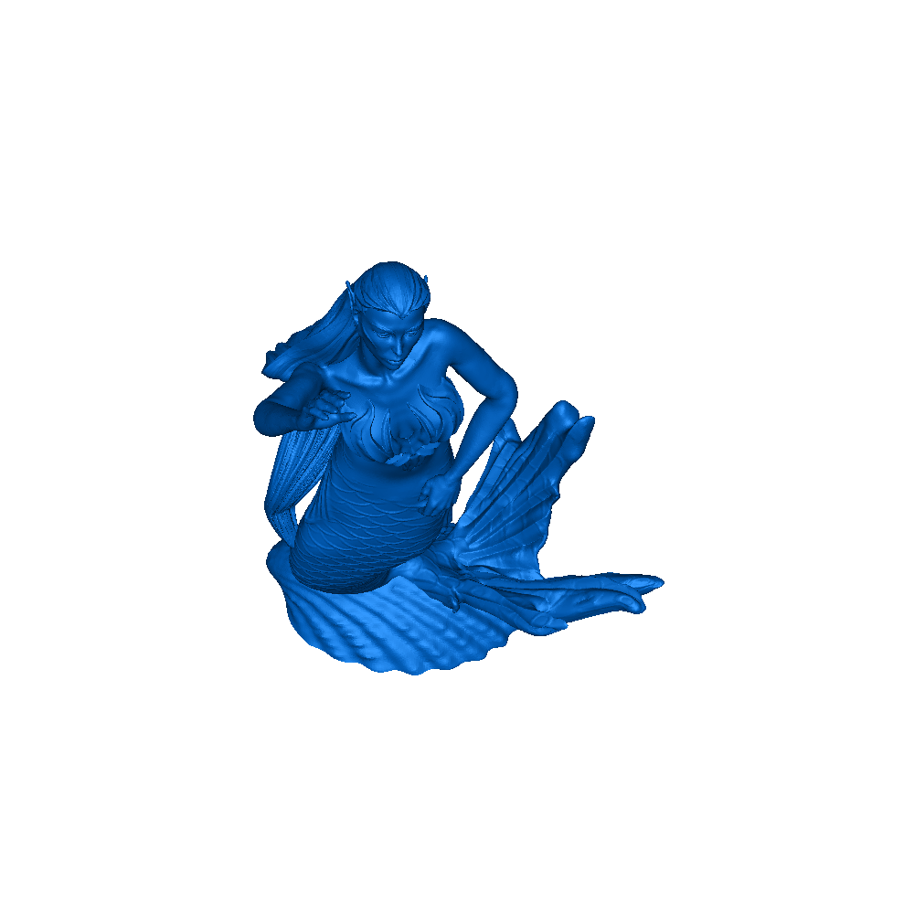 Free Characters & Creatures STL Download - mermaid by Andrew Wright