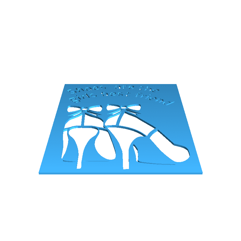 Free Other STL Download - Shoes stencilby SMT_M 🦊