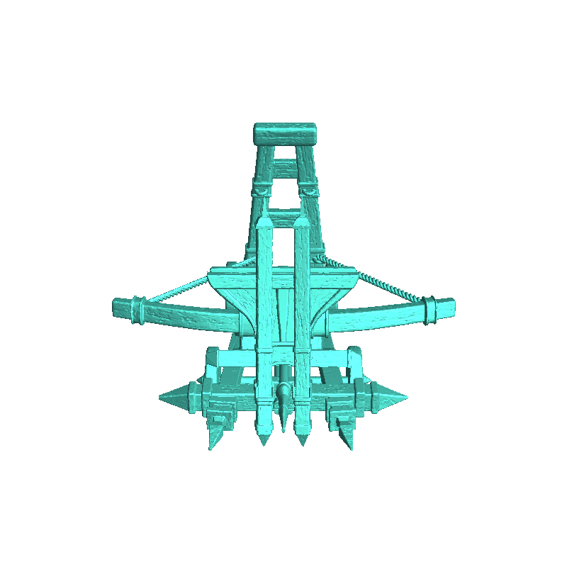 Props & Terrain STL Download - Two-wheeled wooden ballista siege engine ...