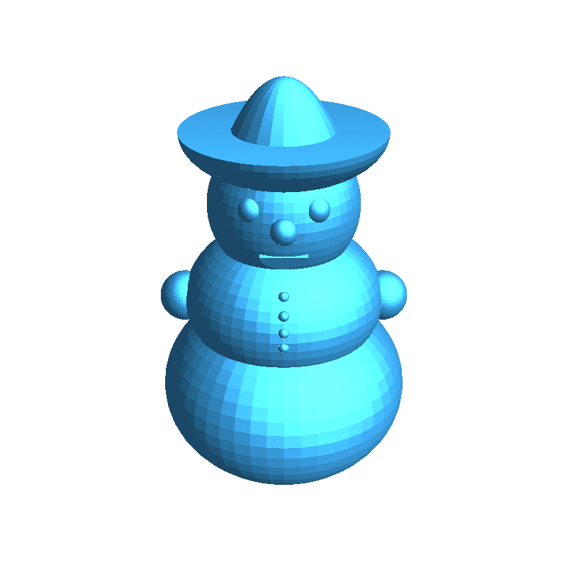 Free Digital Art STL Download - snowmanby HB3D