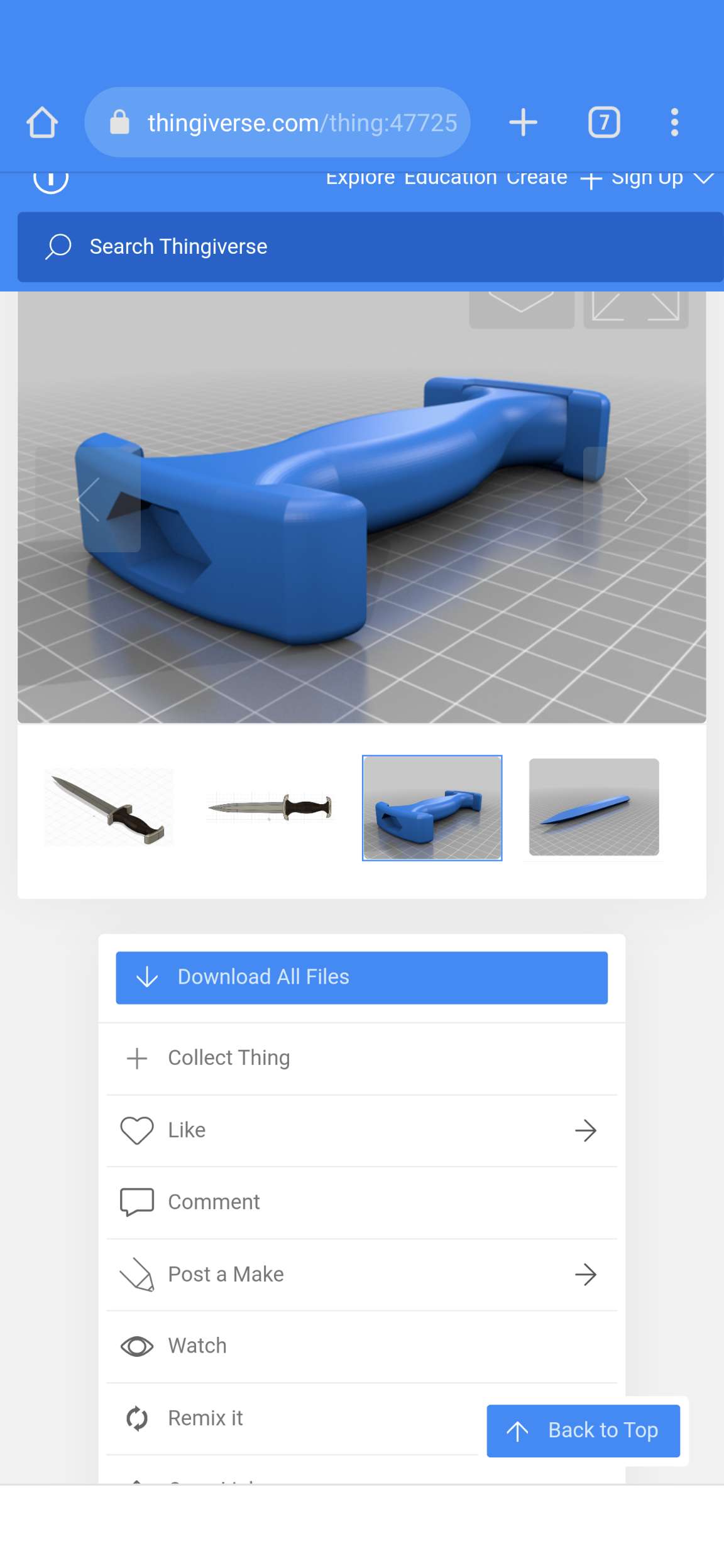 ww2 german dagger | 3D models download | Creality Cloud