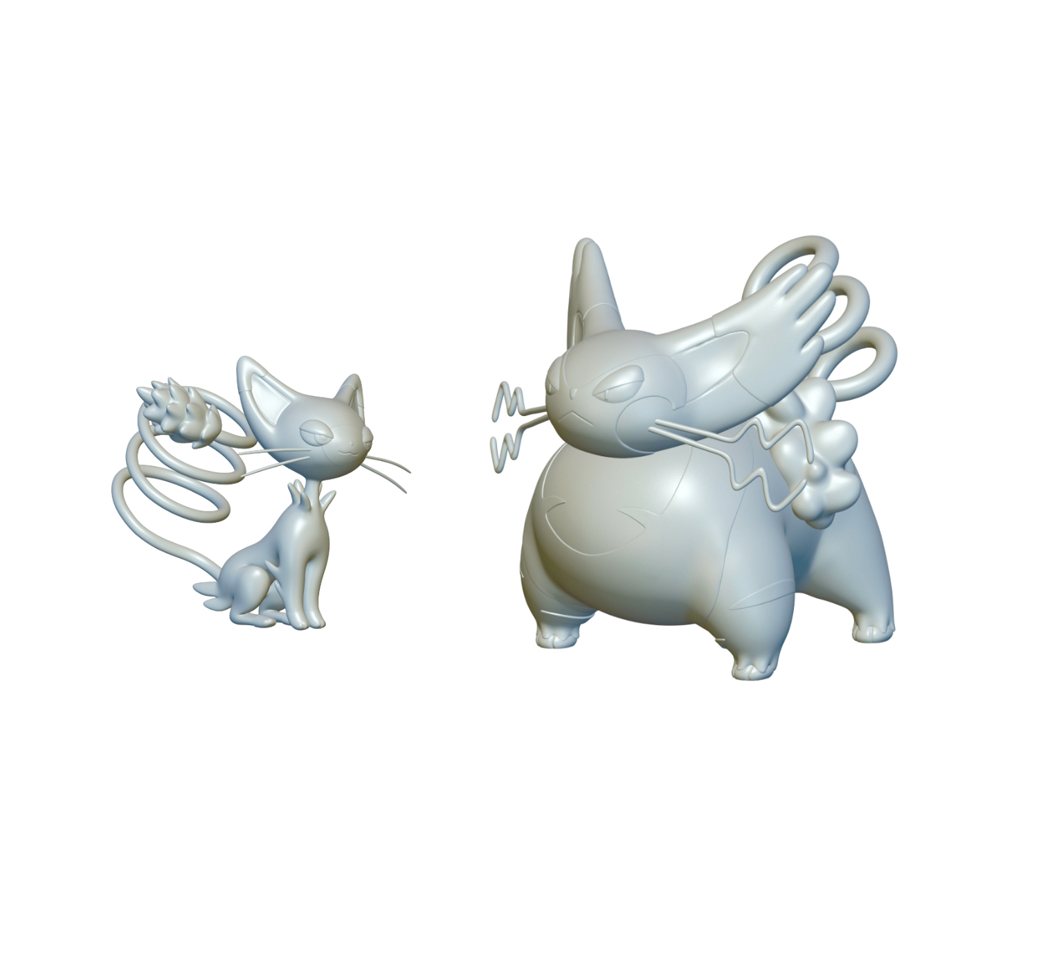 OtherSTL 다운로드 -Pokemon Glameow & Purugly (#431 & #432) - 3D Printing ...