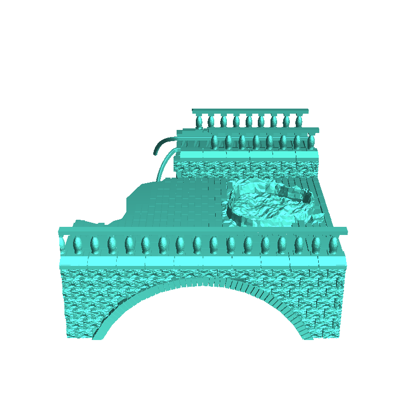 Other STL Download - Set of damaged bridges with a dock and a two-story ...