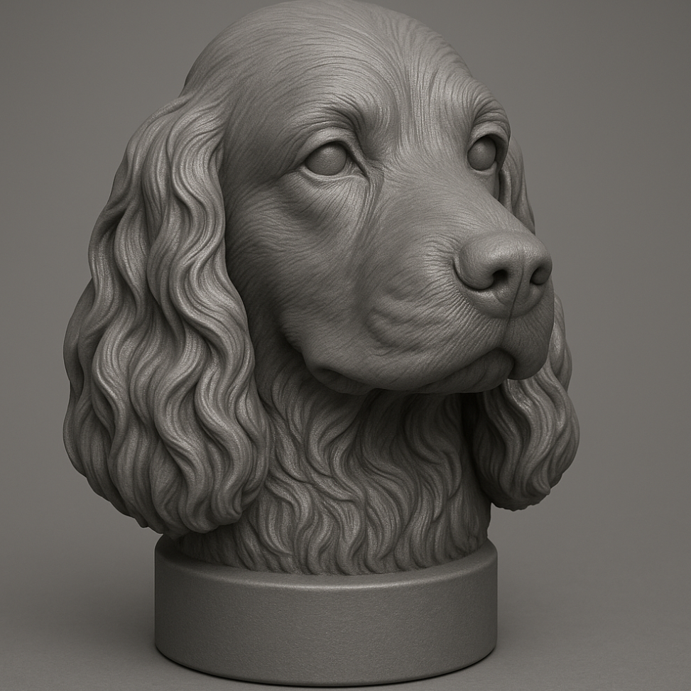 Other STL Download - cocker spaniel for walking stick topperby Erina Hill