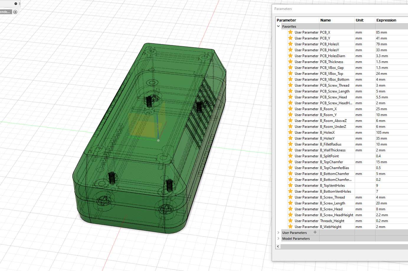 Customizable PCB box Fusion 360 | 3D models download | Creality Cloud