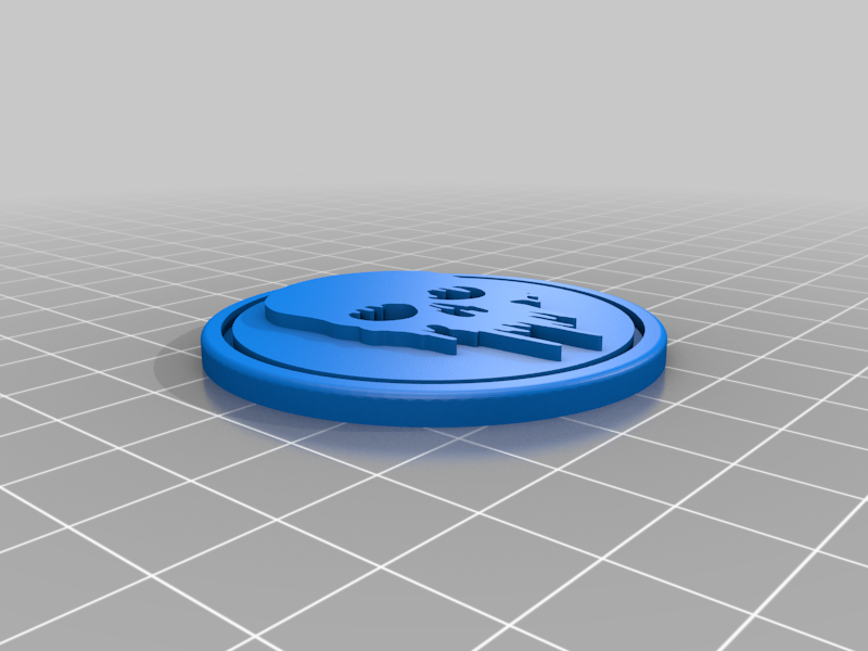 3D Printer Files | 3MF File | Bleeding Skull Coin | Creality Cloud