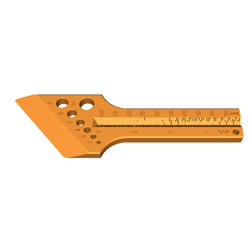 Free Tools & Spare Parts STL Download - Slanted Scrapper w/ Measuring ...
