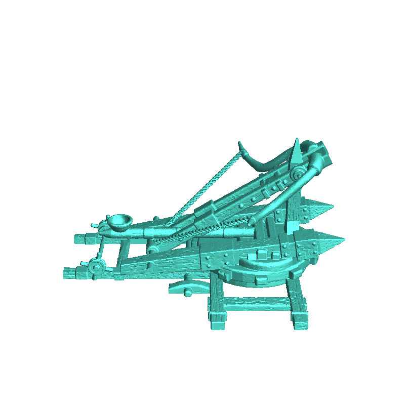 Miniature Games & Accessories STL Download - Wooden onage siege engine ...