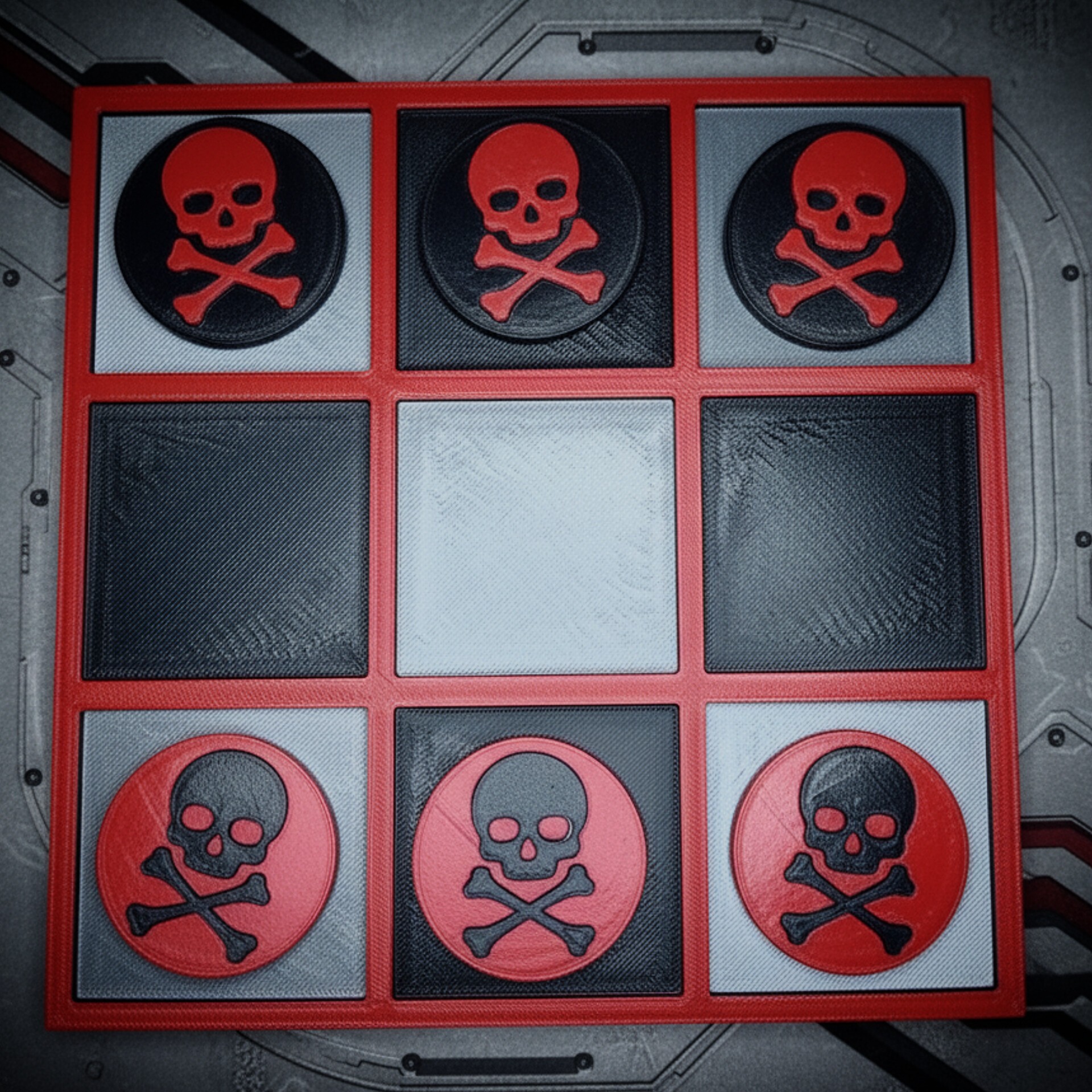 3D Printer Files | 3MF File | TA TE TI - TIC TAC TOE - SKULL GAME TABLE ...