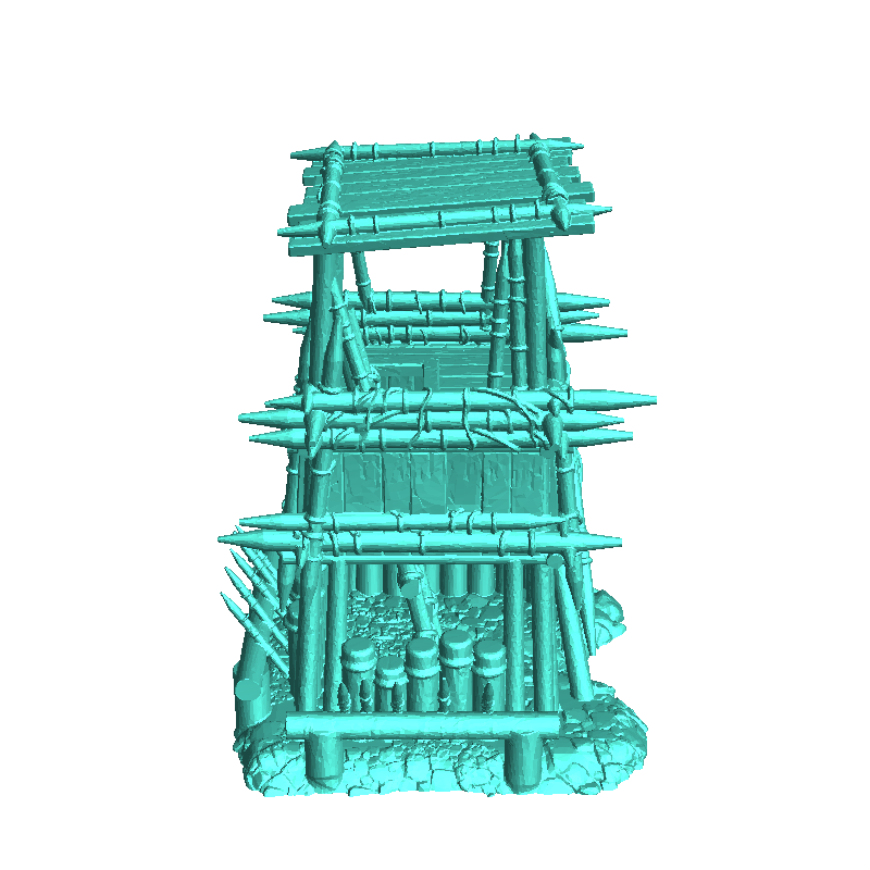 Miniature Games & Accessories STL Download - Wooden spike tower with ...