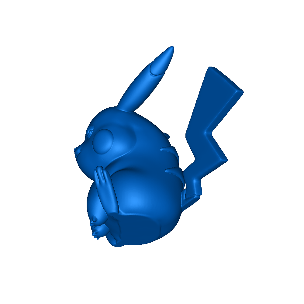 Free Characters & Creatures STL Download - pikachu by hjh2115