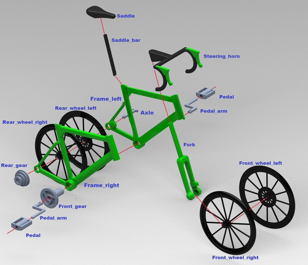 Bycicle Bike model functional Design Merida inspired | 3D models ...