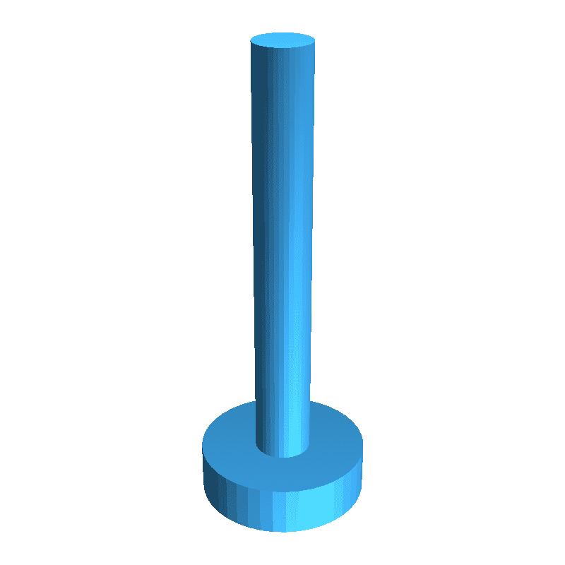 3D Printer Files | 3MF File | Pin with one side flat | Creality Cloud